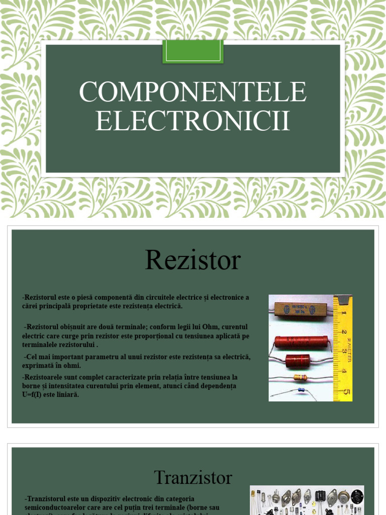 Componentele Electronicii | PDF