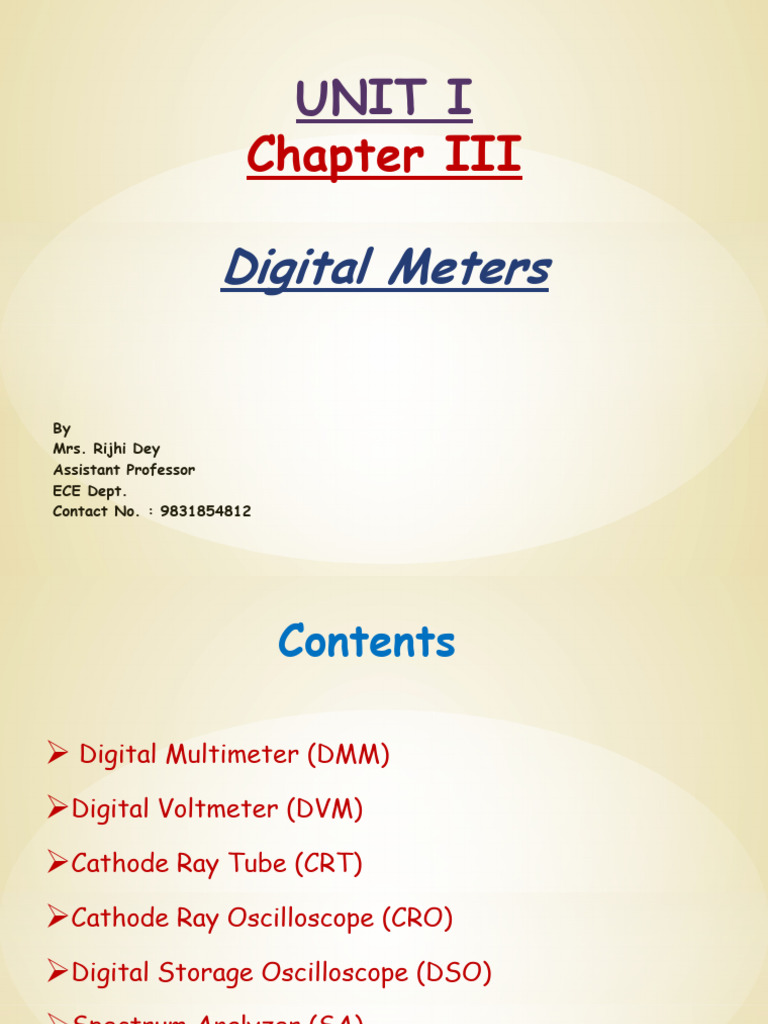 Chapter 3 - Digital Meters | PDF | Detector (Radio) | Vacuum Tube