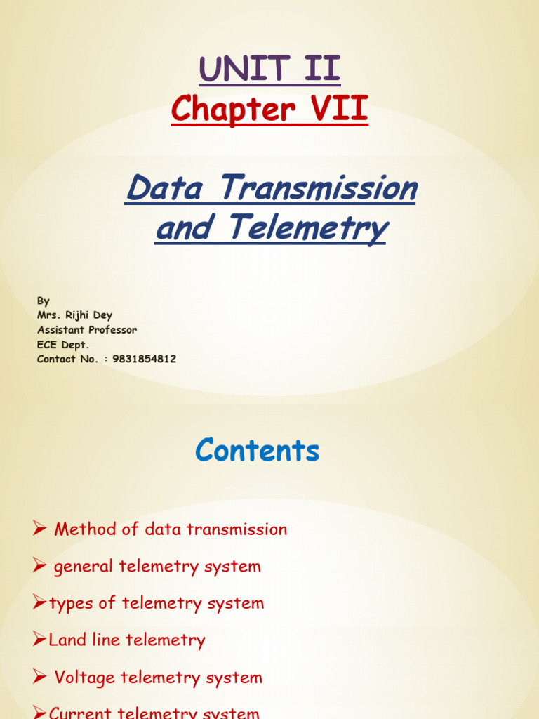 Chapter 7 - Data Transmission and Telemetry | PDF | Modulation | Telemetry