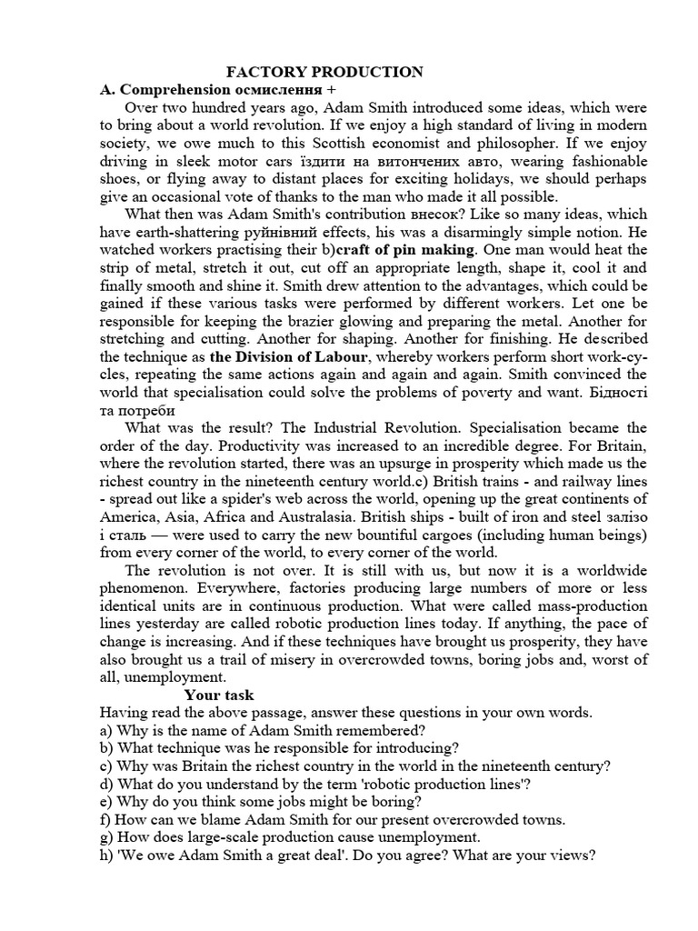 Factory Production | PDF | Economies