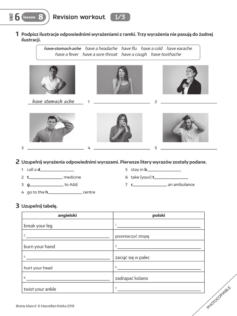 Karta Pracy 3 J Angielski Klasa 6 | PDF