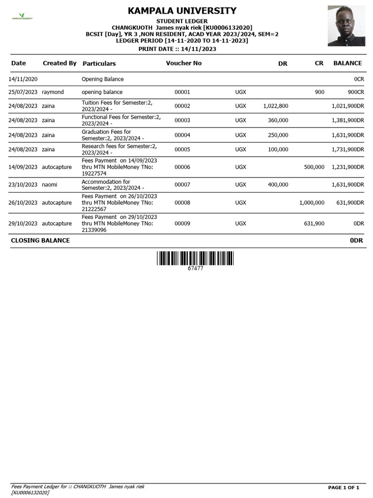 Student Ledger | PDF