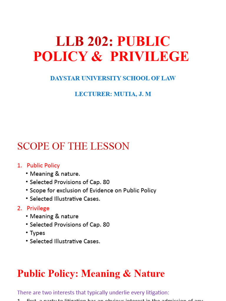 Public Policy & Privilege | PDF | Self Incrimination | Discovery (Law)