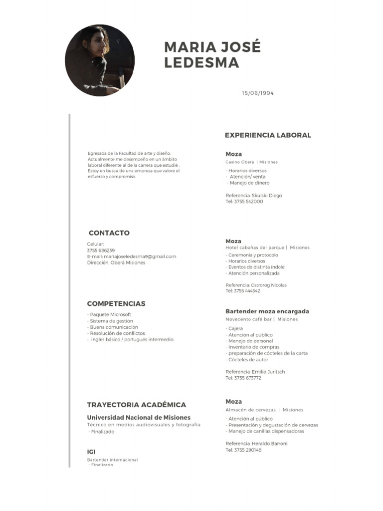 CV Ledesma Maria José | PDF