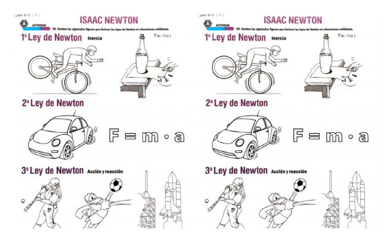 Pintar Las Tres Leyes de Newton | PDF