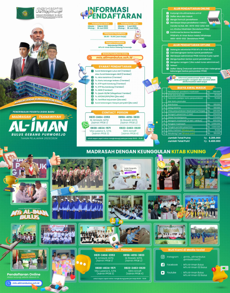 BROSUR PPDB MTs AL-IMAN | PDF