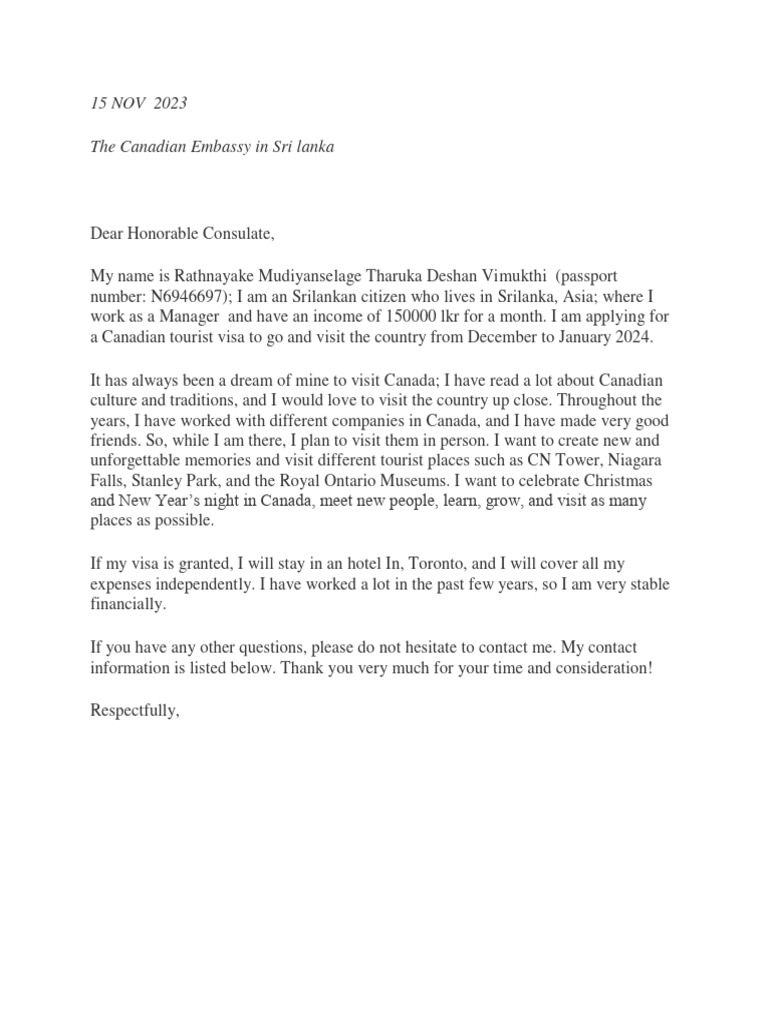 Cover Letter Canada | PDF