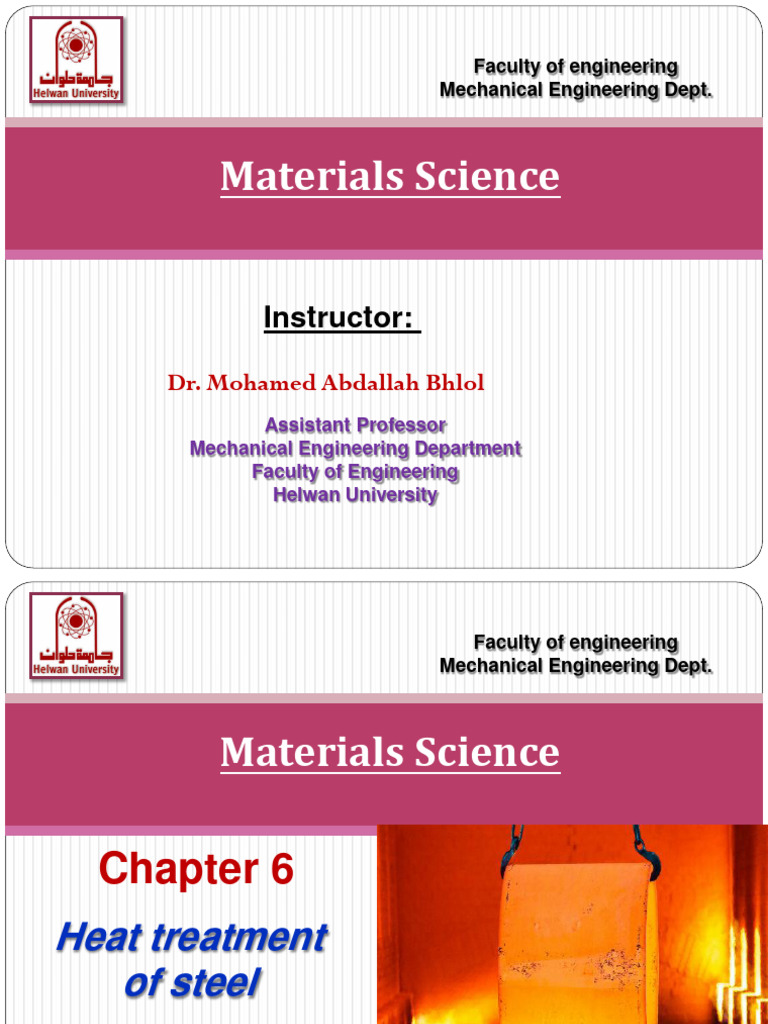 Chapter6 Heat Treatment of Steel 1 | PDF | Heat Treating | Steel