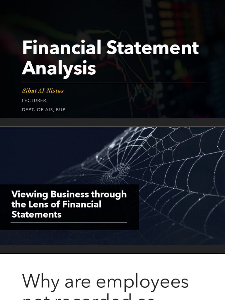 Viewing Business Through The Lens of Financial Statements | PDF ...