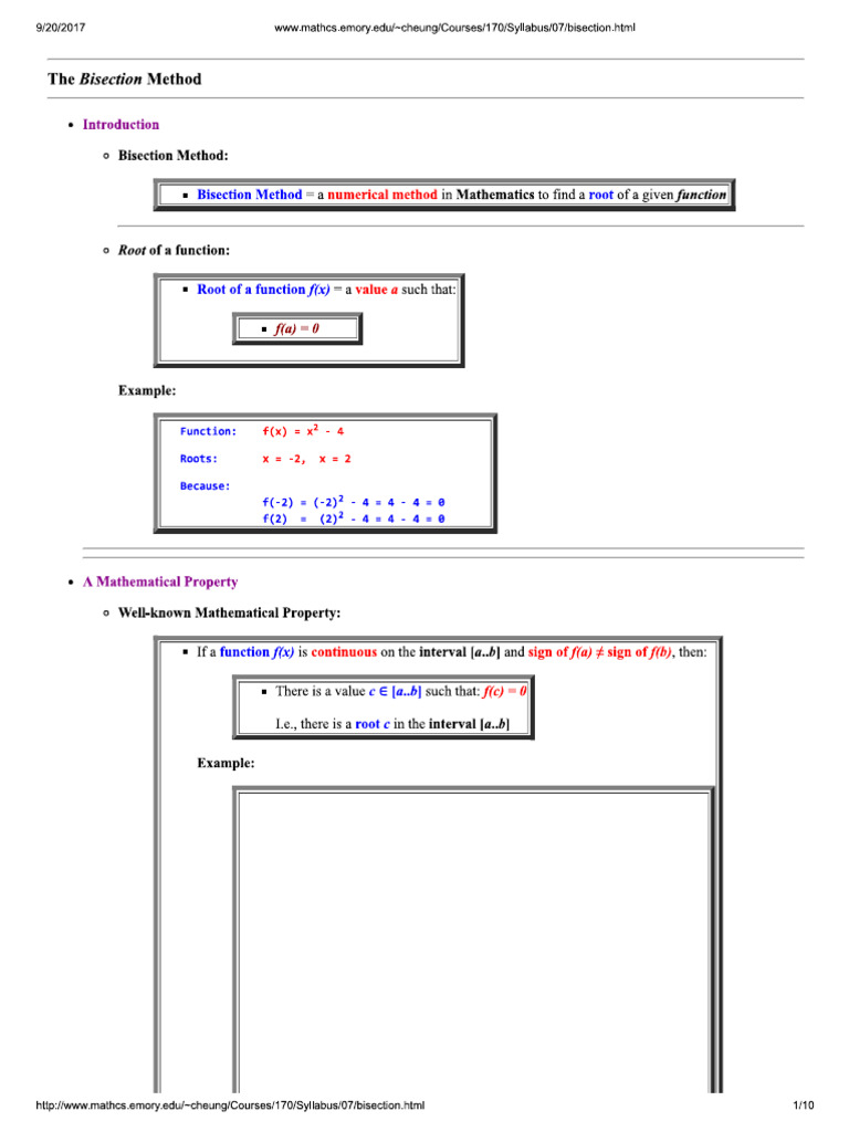 Bisection | PDF