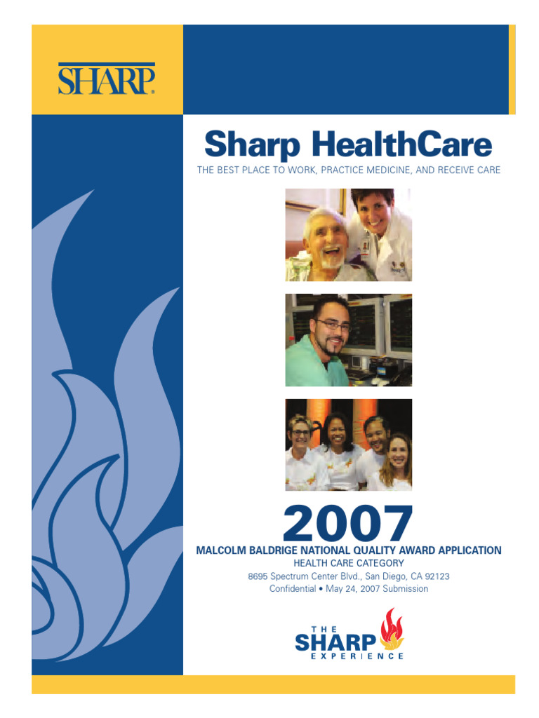 2007 Sharp Application Summary | PDF | Health Care | Patient Safety