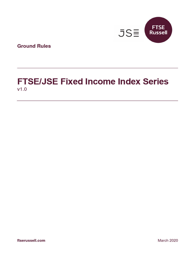 FTSE JSE Fixed Income Index Series Ground Rules | PDF | Bonds (Finance ...