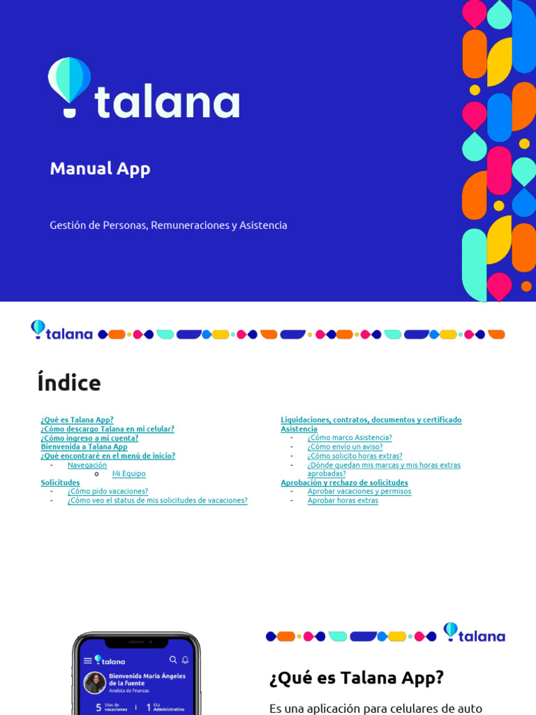 Manual App Talana Asistencia-1 | PDF | Aplicación movil | Ios