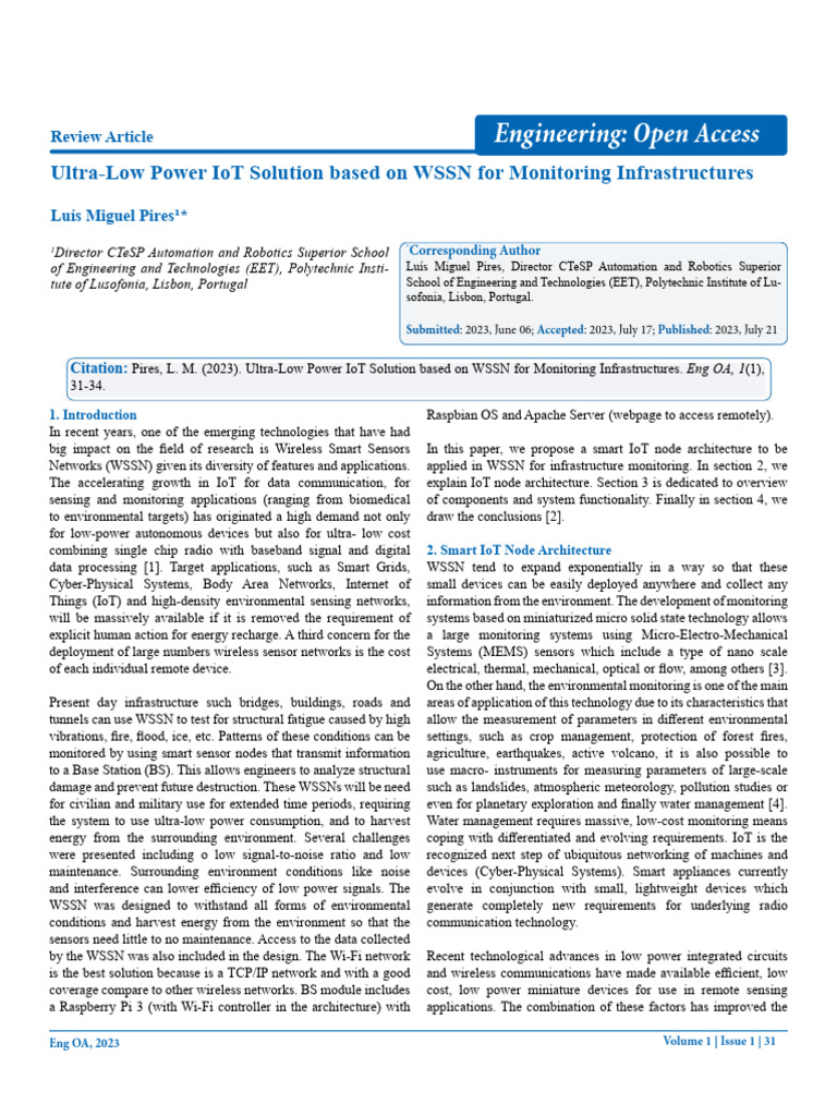 ultralow-power-iot-solution-based-on-wssn-for-monitoring-infrastructures | PDF | Raspberry Pi ...