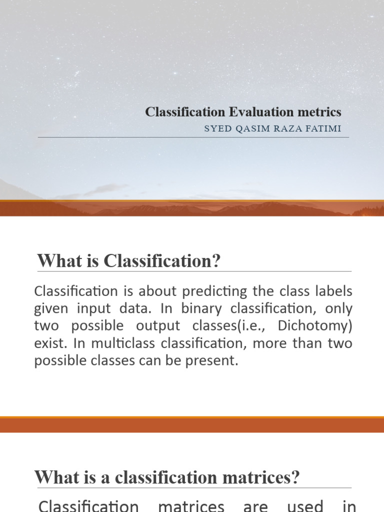 Classification Matrics | PDF | Receiver Operating Characteristic | Statistical Classification