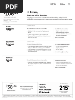 T Mobile Bill Statement PDF | PDF | T Mobile Us | Receipt