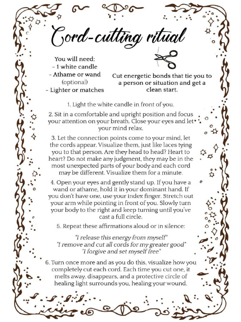 Cord Cutting Ritual Printable Spells8 | PDF