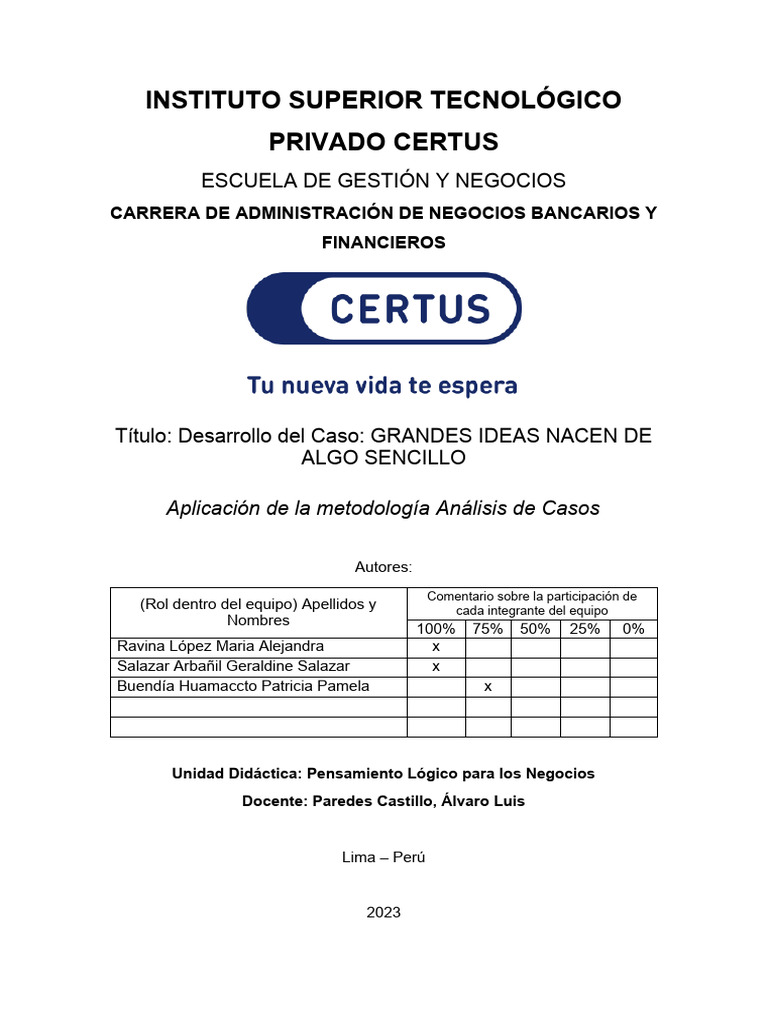 Emprender con Certus: Caso Práctico | PDF | Business | Economias