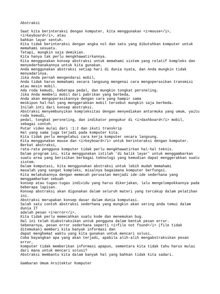 Memahami Abstraksi dalam Komputasi | PDF | Seni