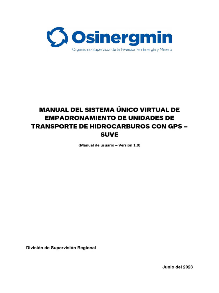 Osinergmin-DSHL-GPS-manual-SUVE | PDF | Contraseña