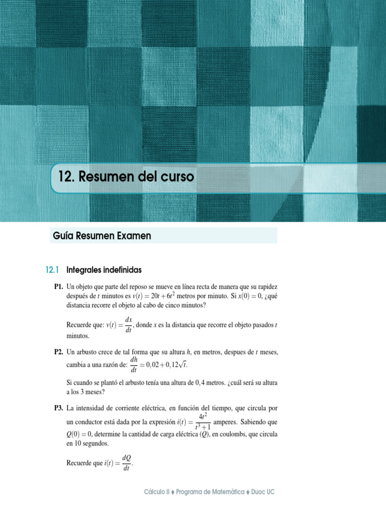 Ejercicios de Cálculo II y Ecuaciones Diferenciales | PDF ...