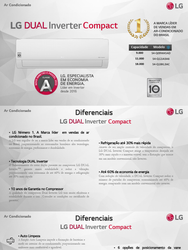 (NPI) Spec Dual Inverter Compact Frio 220V v.3 | PDF | Ar condicionado ...