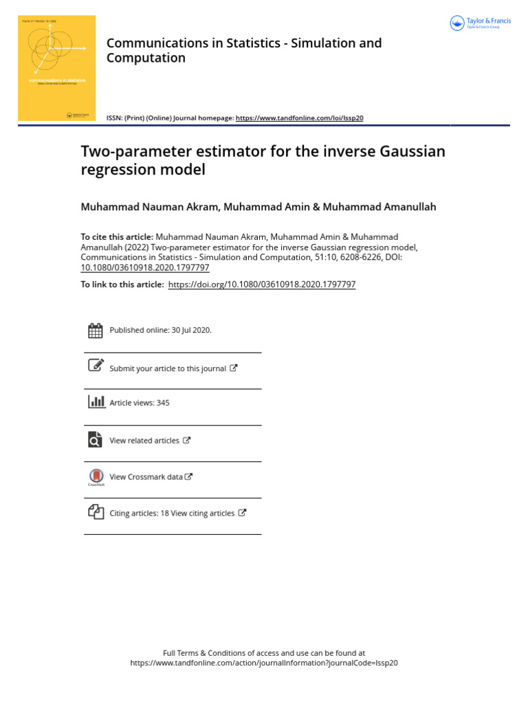 Two Parameter Estimator For The Inverse Gaussian Regression Model