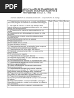 Questionário TEA (Versão Adolescente 12-15 Anos) | PDF