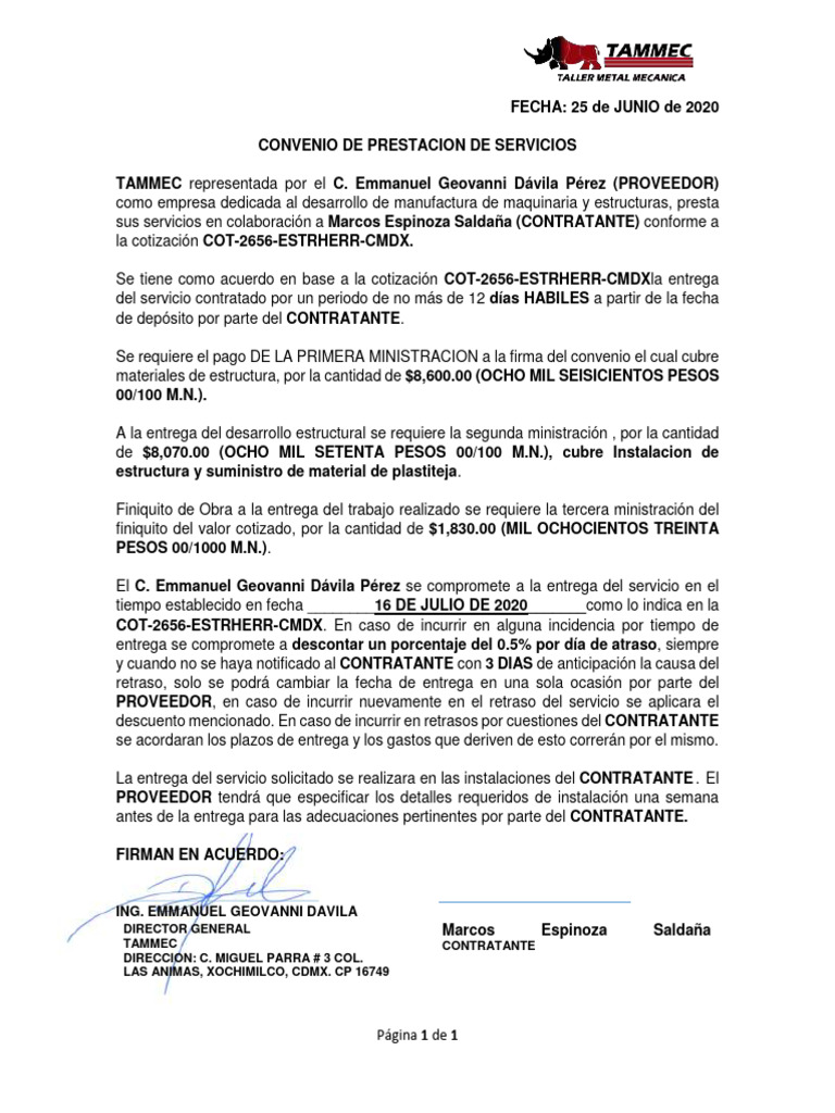 Convenio Tlahuac Cobertizo | PDF | Economias