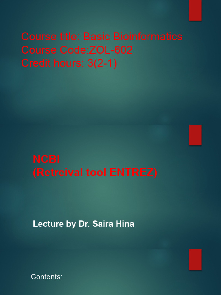 Ncbi | PDF | National Center For Biotechnology Information | Gene Ncbi | PDF | National Center For Biotechnology Information | Gene