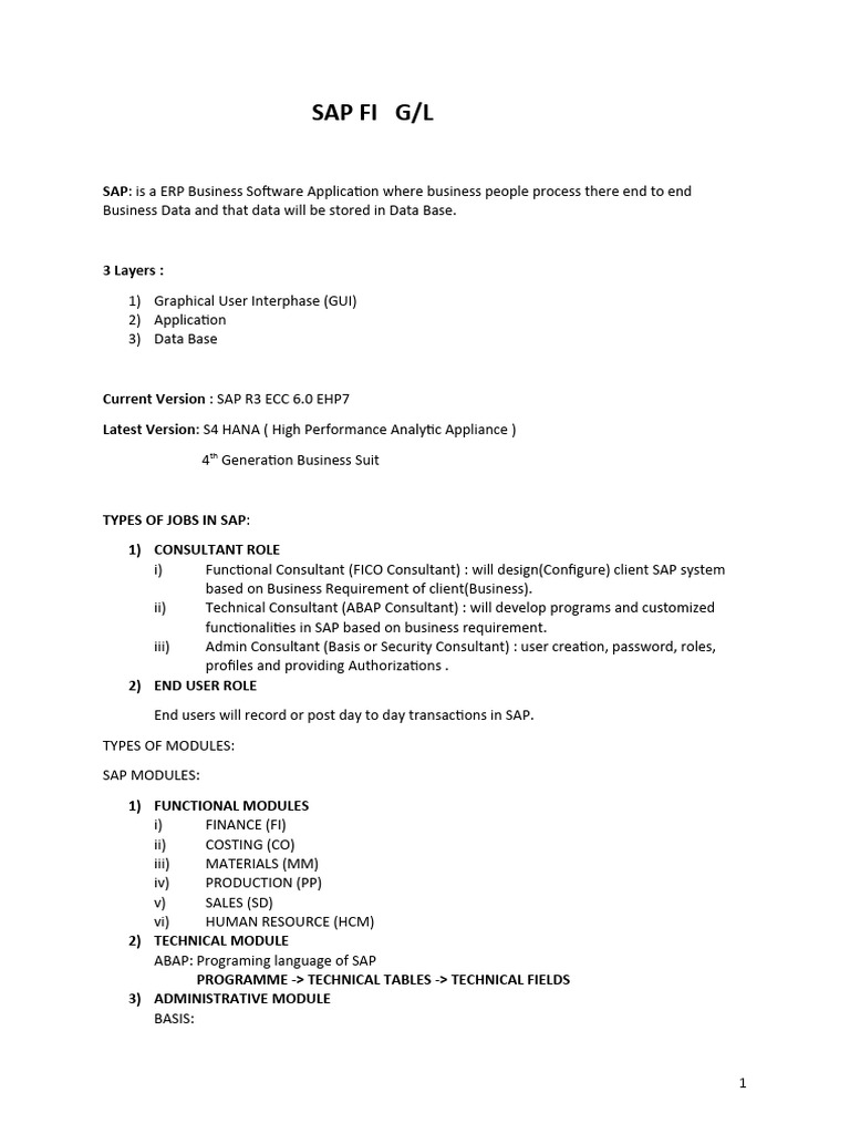 SAP FI/CO Overview and Project Types | PDF | Debits And Credits | Financial Services
