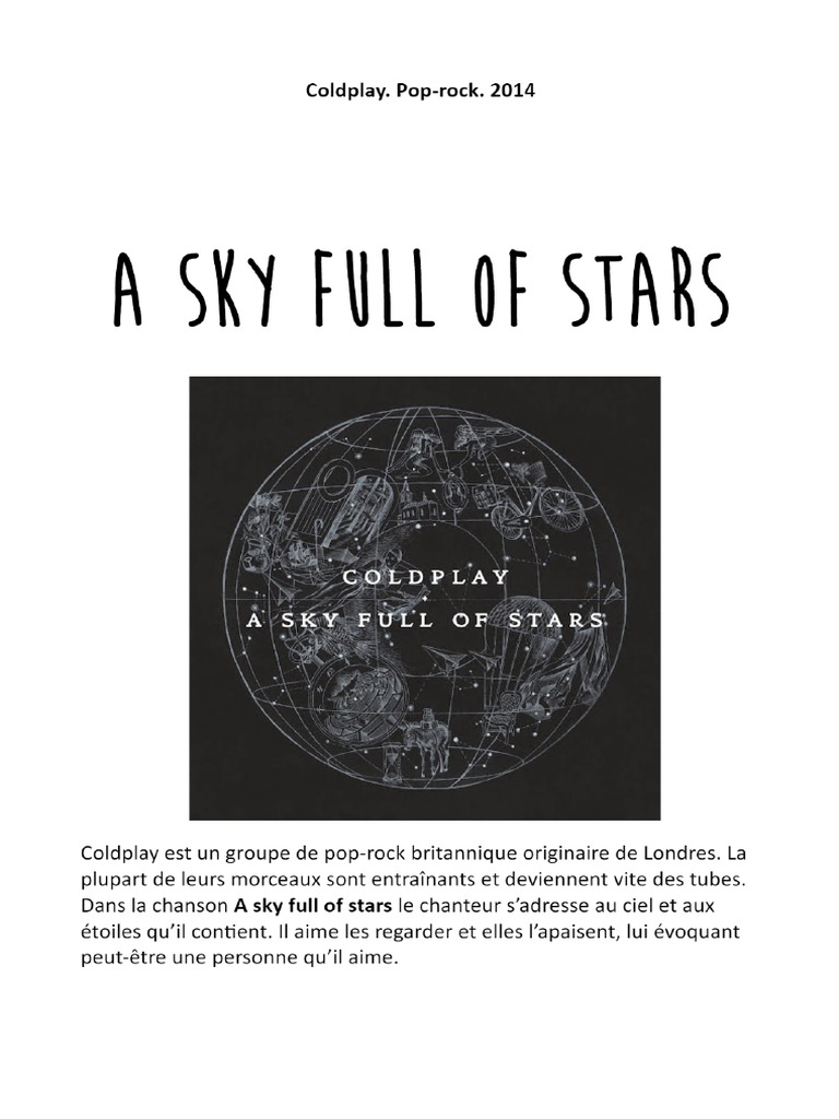 A Sky Full of Star Coldplay | PDF