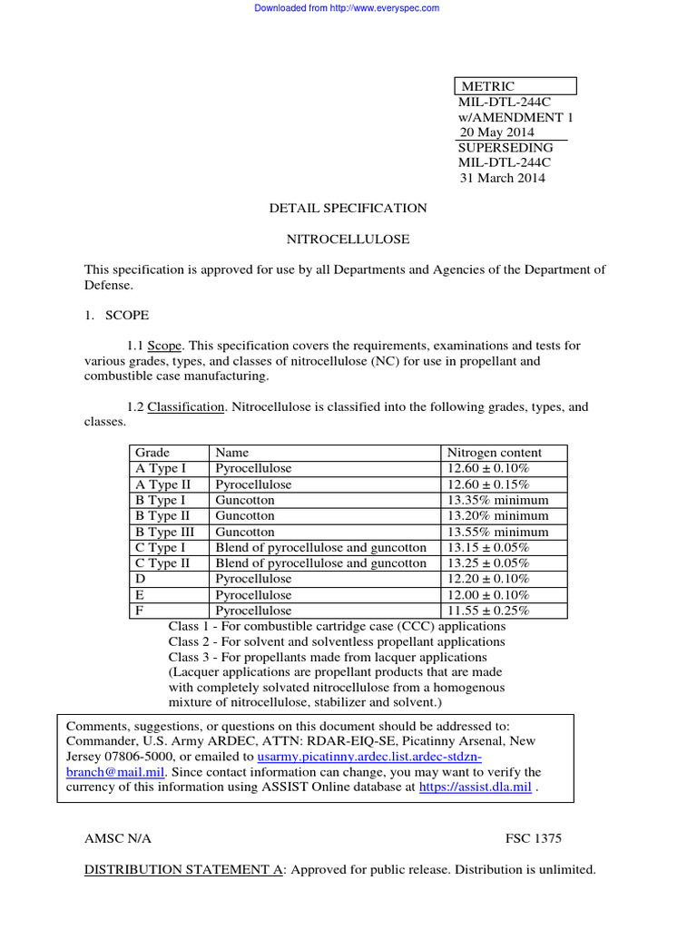 Mil DTL 244C - Amendment 1 | PDF | Specification (Technical Standard ...