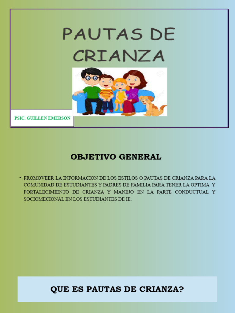 Pautas de Crianza | PDF | Comportamiento | Autoestima