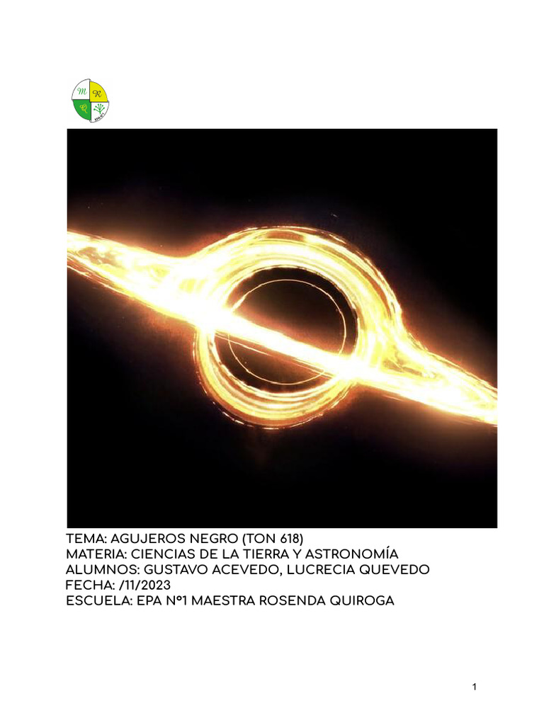 Agujeros Negros (Ton 618) | PDF | Calabozo | Gravedad