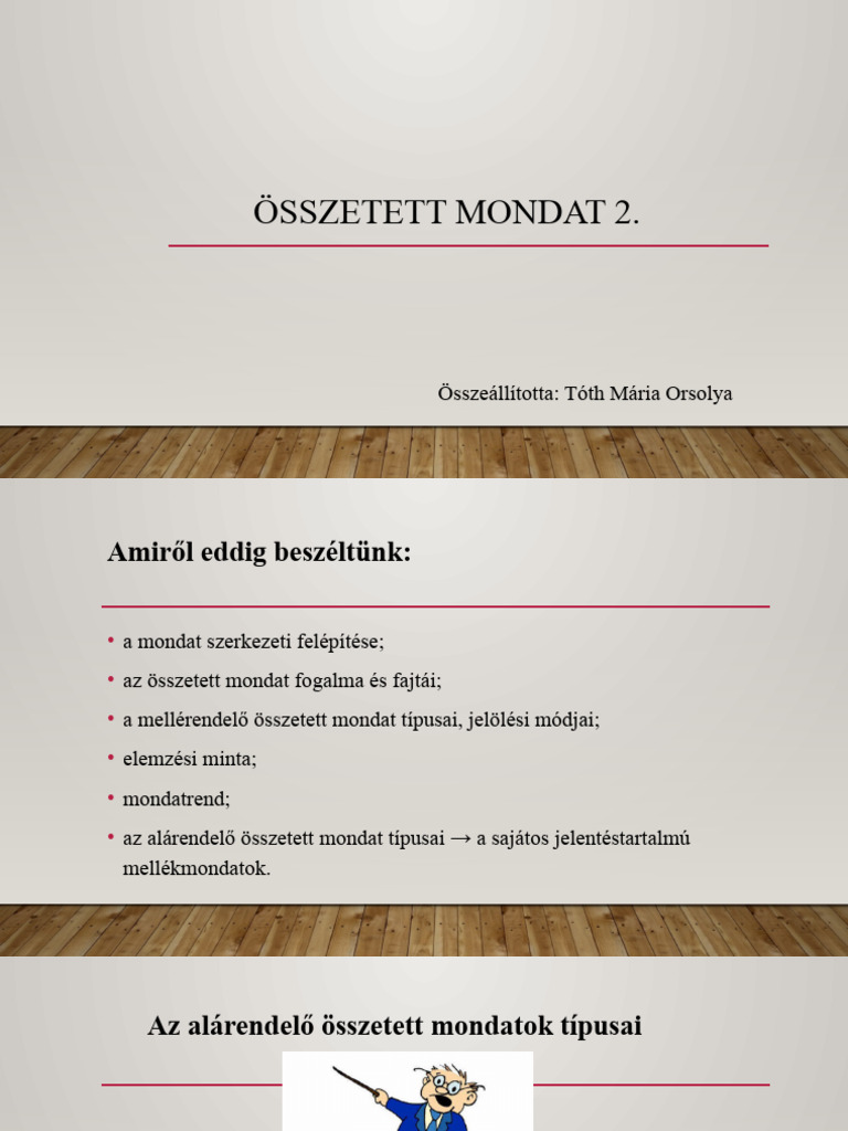 8 Oszt Osszetett Mondat-2 Toth Maria Orsolya | PDF