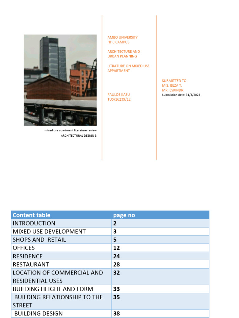 Literature Mixed | PDF | Mixed Use Development | Retail