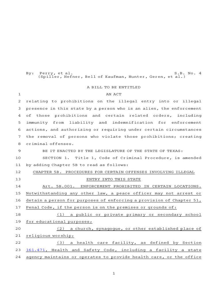 SB4 | PDF | Indemnity | Crimes