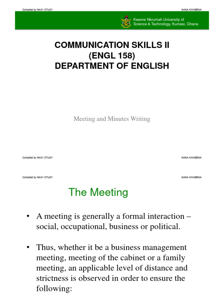 Meeting and Minutes Writing Guide | PDF | Agenda (Meeting ...