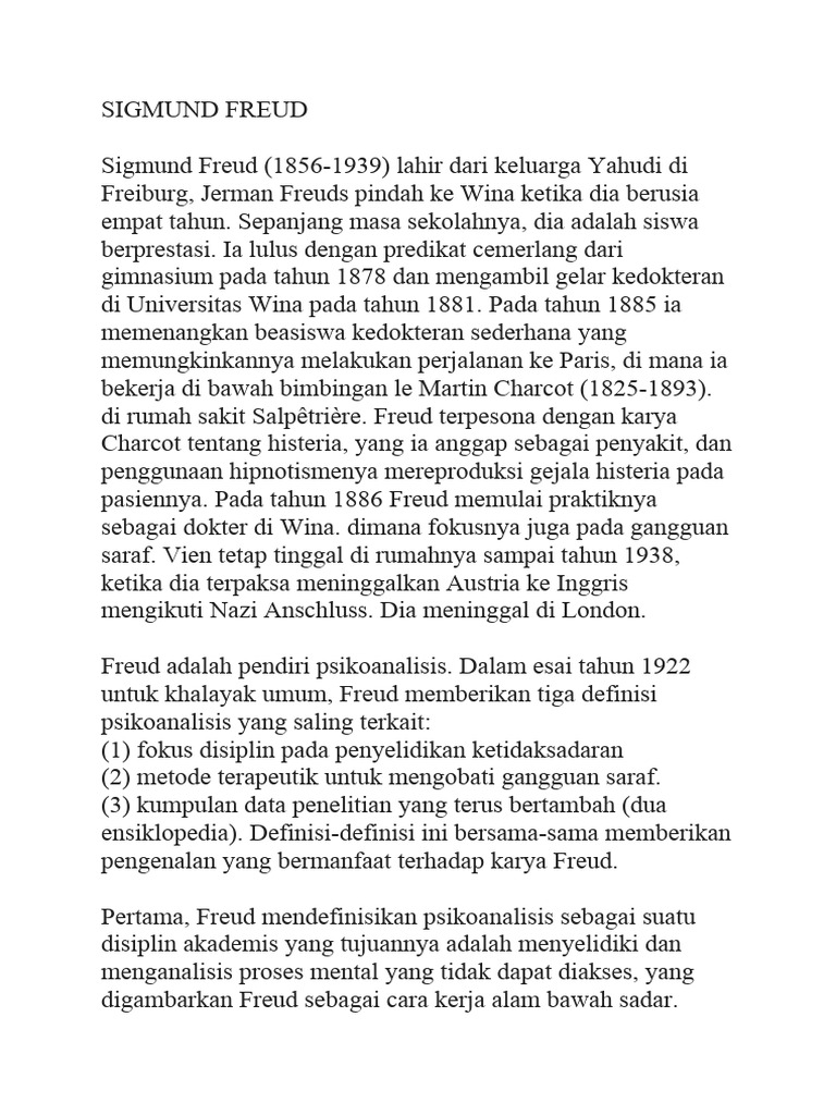 teori sigmund freud | PDF