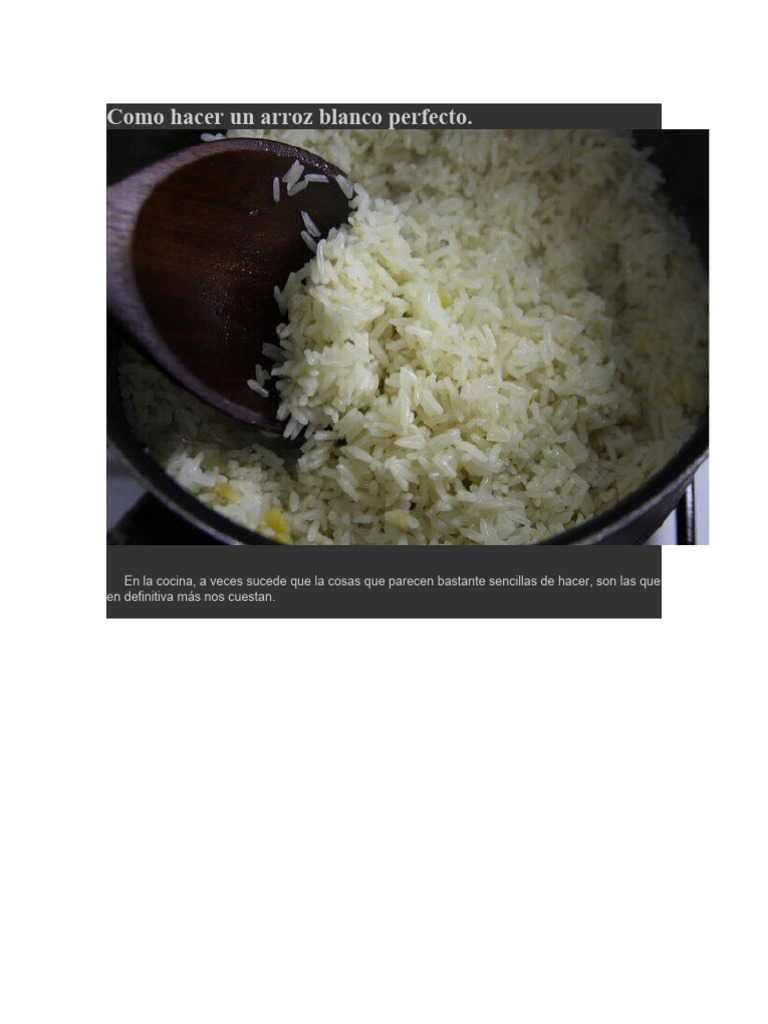 Arroz | PDF | Cocinando | Arroz