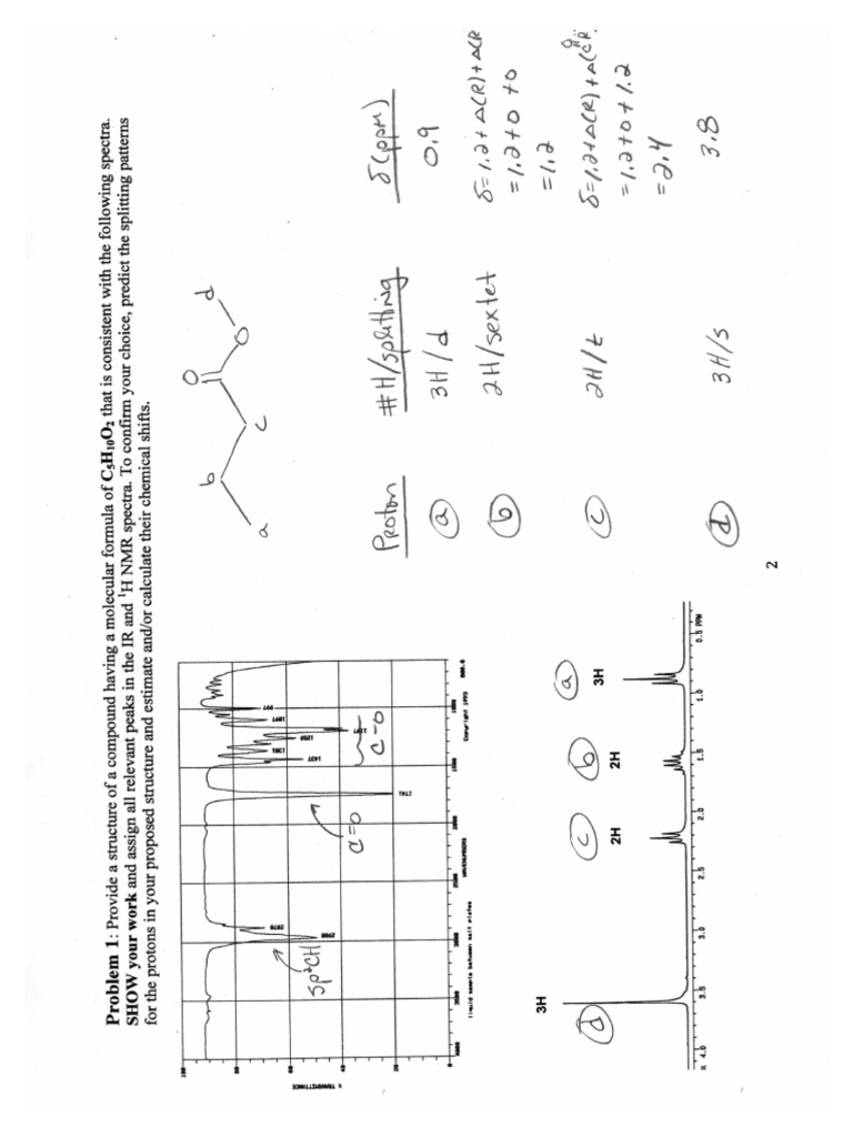 NMR Practice Solutions | PDF