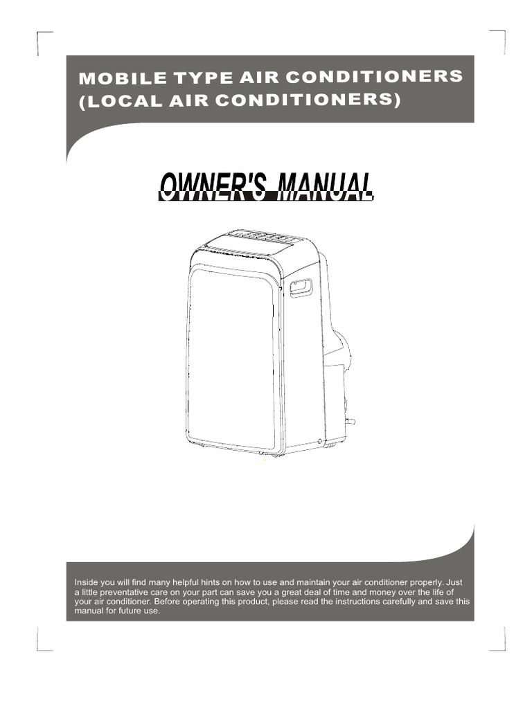 Midea MPPD16CRN1 4.7Kw Portable Air Conditioner User Manual | PDF ...