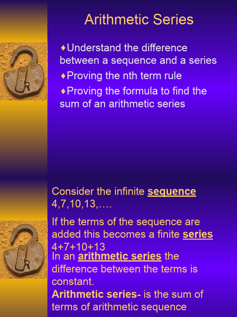 Arithmetic Series | PDF | Mathematics | Mathematical Analysis