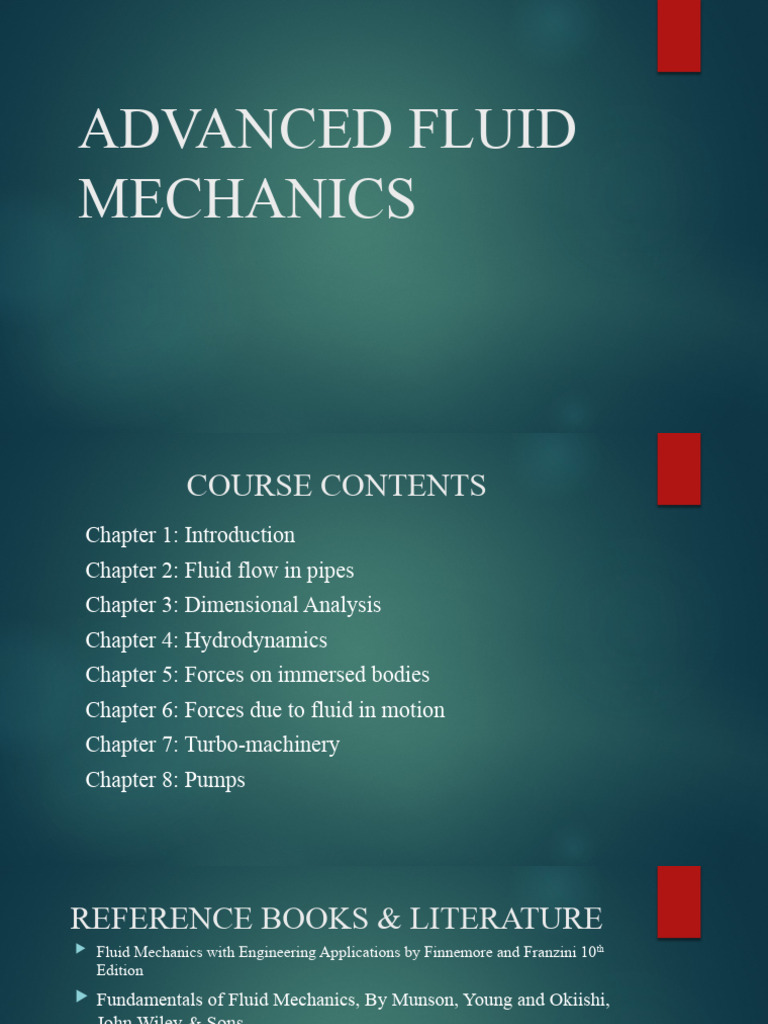Advanced Fluid Mechanics Guide | PDF | Viscosity | Density