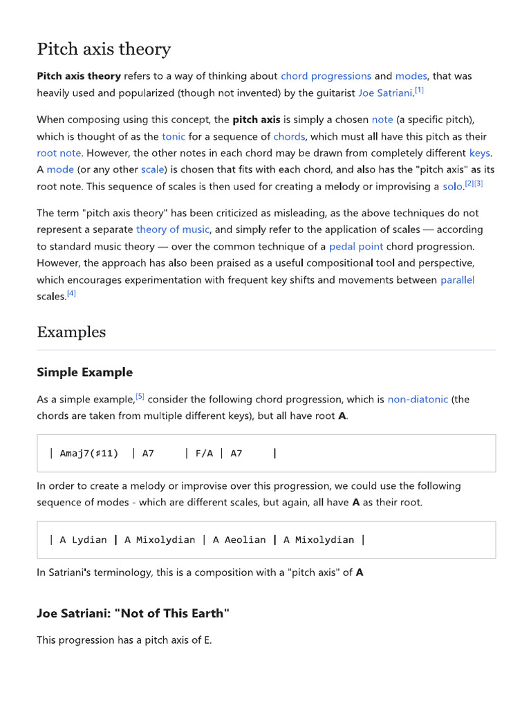 Pitch Axis Theory and Examples | PDF