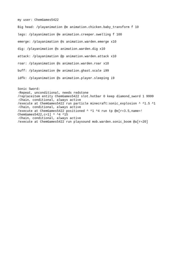 Funny MC Commands | PDF