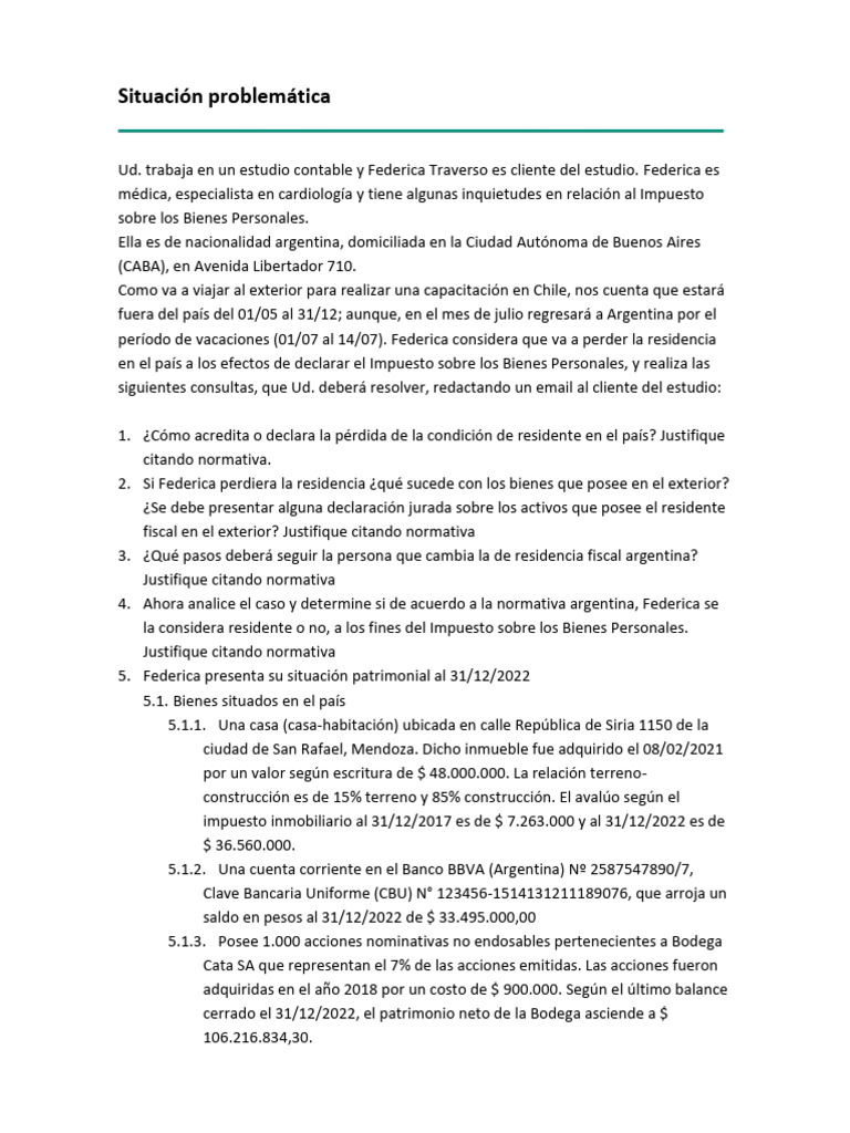 TP1 - Situación Problemática | PDF | Bancos | Servicios financieros