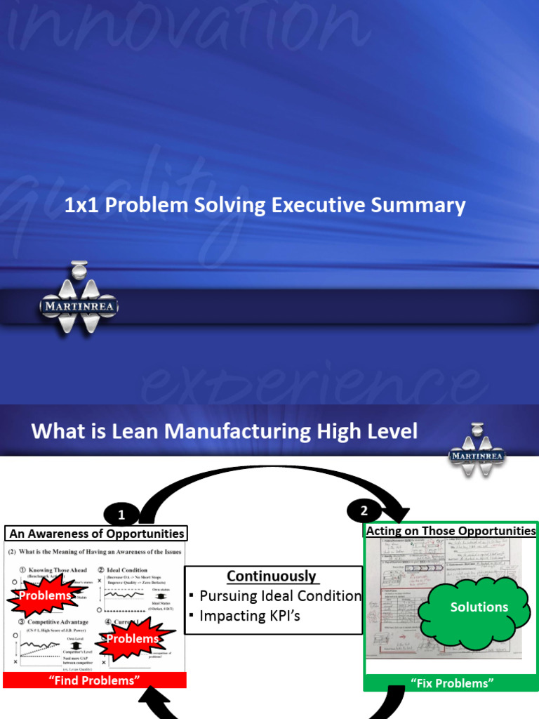 Lean Manufacturing Problem Solving | PDF | Welding | Construction