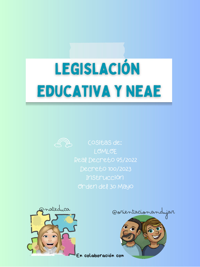 Legislacion Educativa y NeAe 1 | PDF | Inclusión (Educación) | Cognición